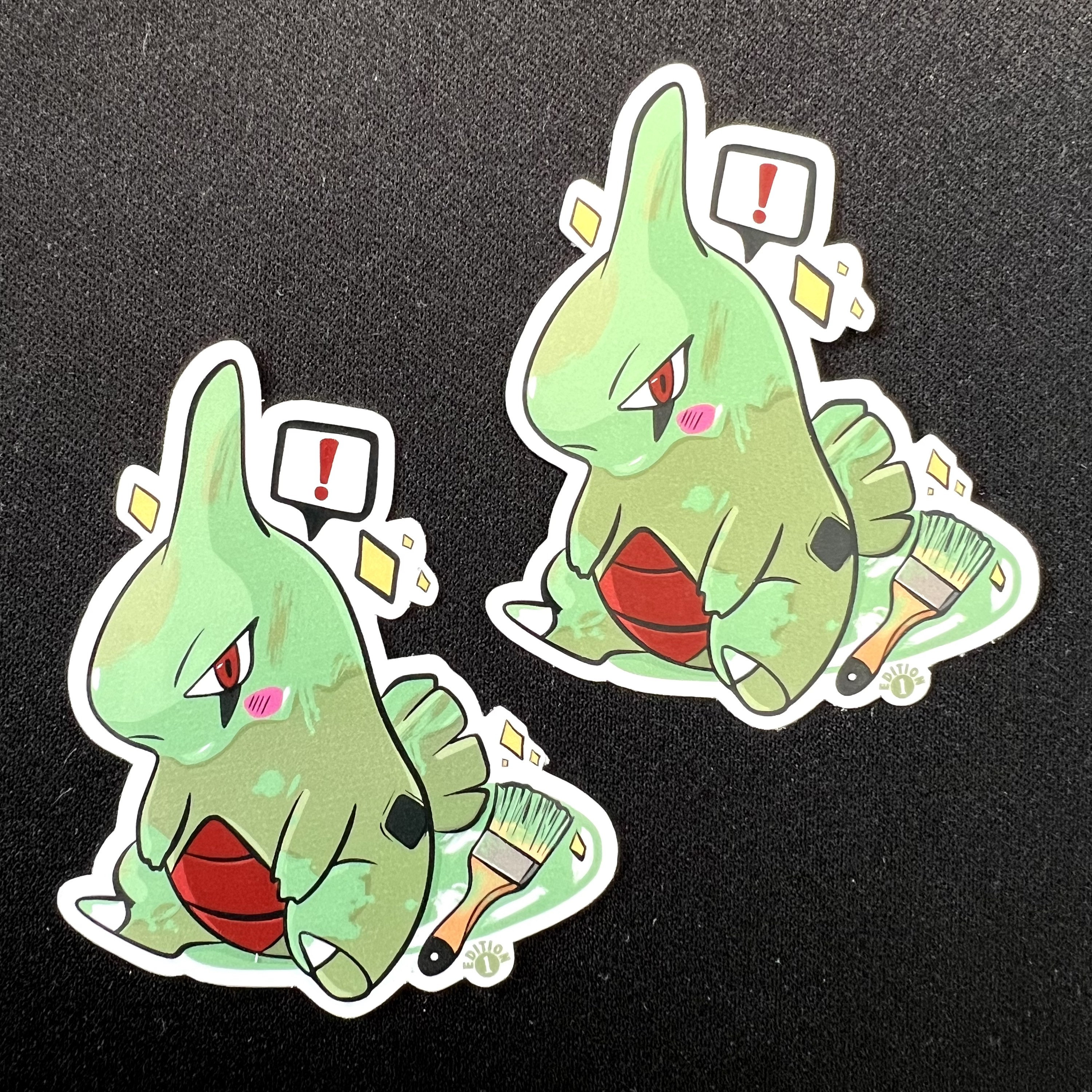 Shiny Larvitar Die Cut Vinyl Sticker I Rock Ground Type I - Etsy