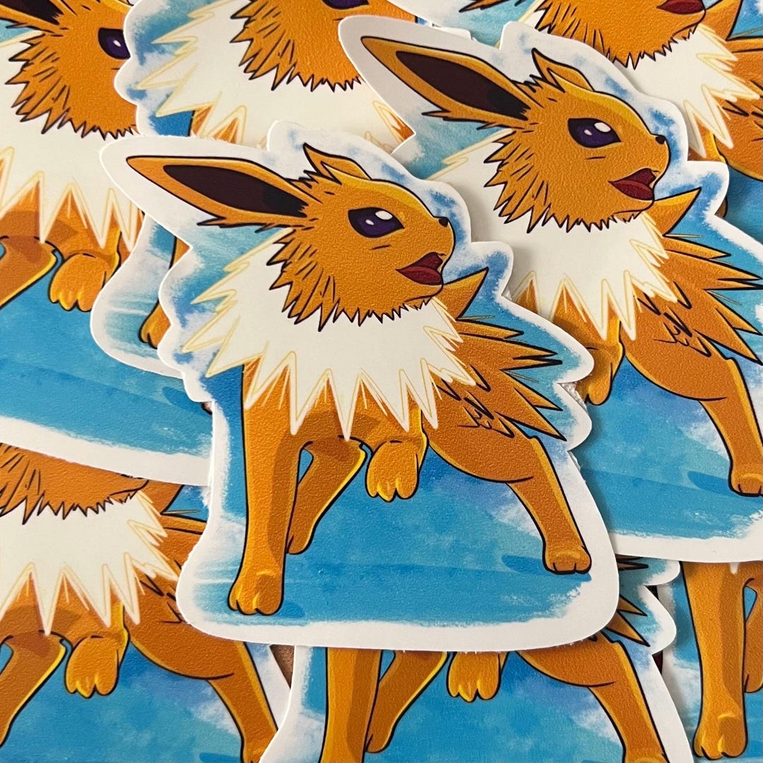 Jolteon Die Cut Vinyl Sticker I Electric Type I Laptop Decal I Water ...