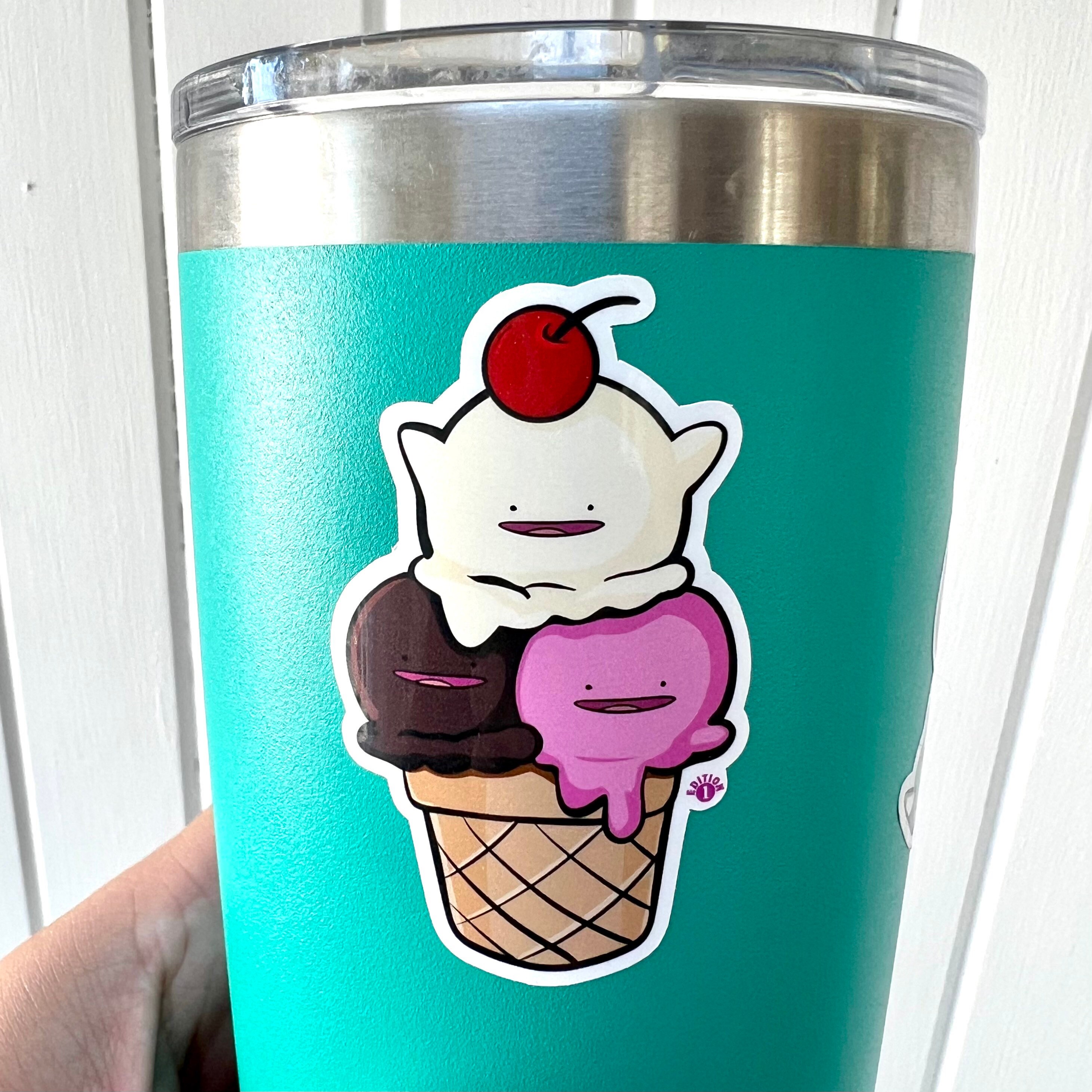 Ditto Ice Cream Cone Sticker | Limited 1st Edition Vinyl Decal - Etsy
