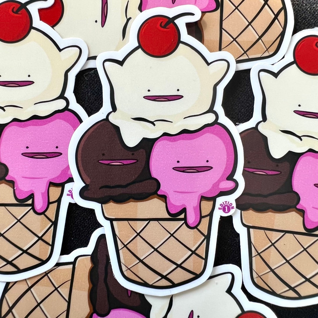 Ditto Ice Cream Cone Sticker | Limited 1st Edition Vinyl Decal - Etsy