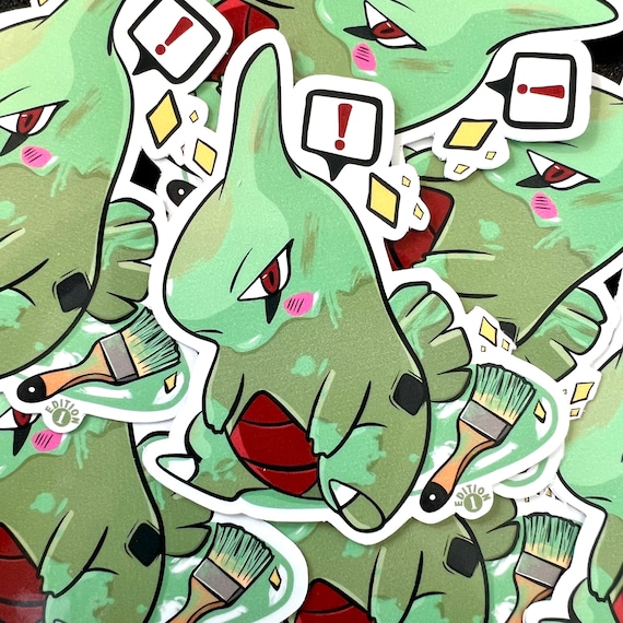 Shiny Larvitar Die Cut Vinyl Sticker I Rock Ground Type I - Etsy