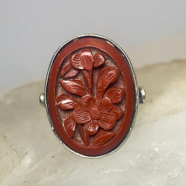Cinnabar Ring - Etsy