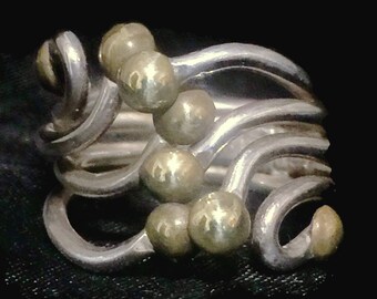 Upcycled Handpainted Modern Retro Ring Size 7 - Etsy