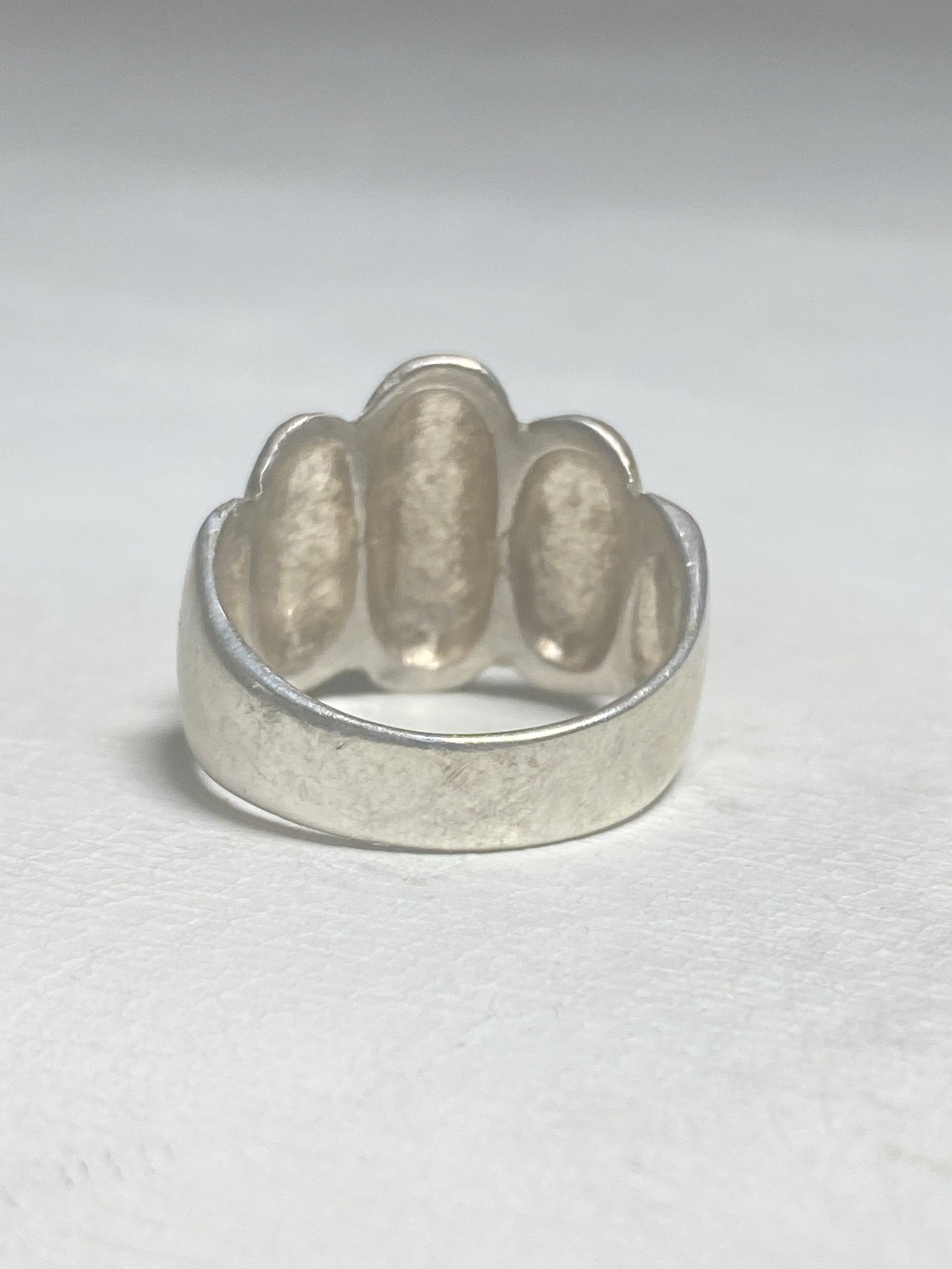 Fluted Ring Sterling Silver Chunky Band Women Size 6.75 | Etsy