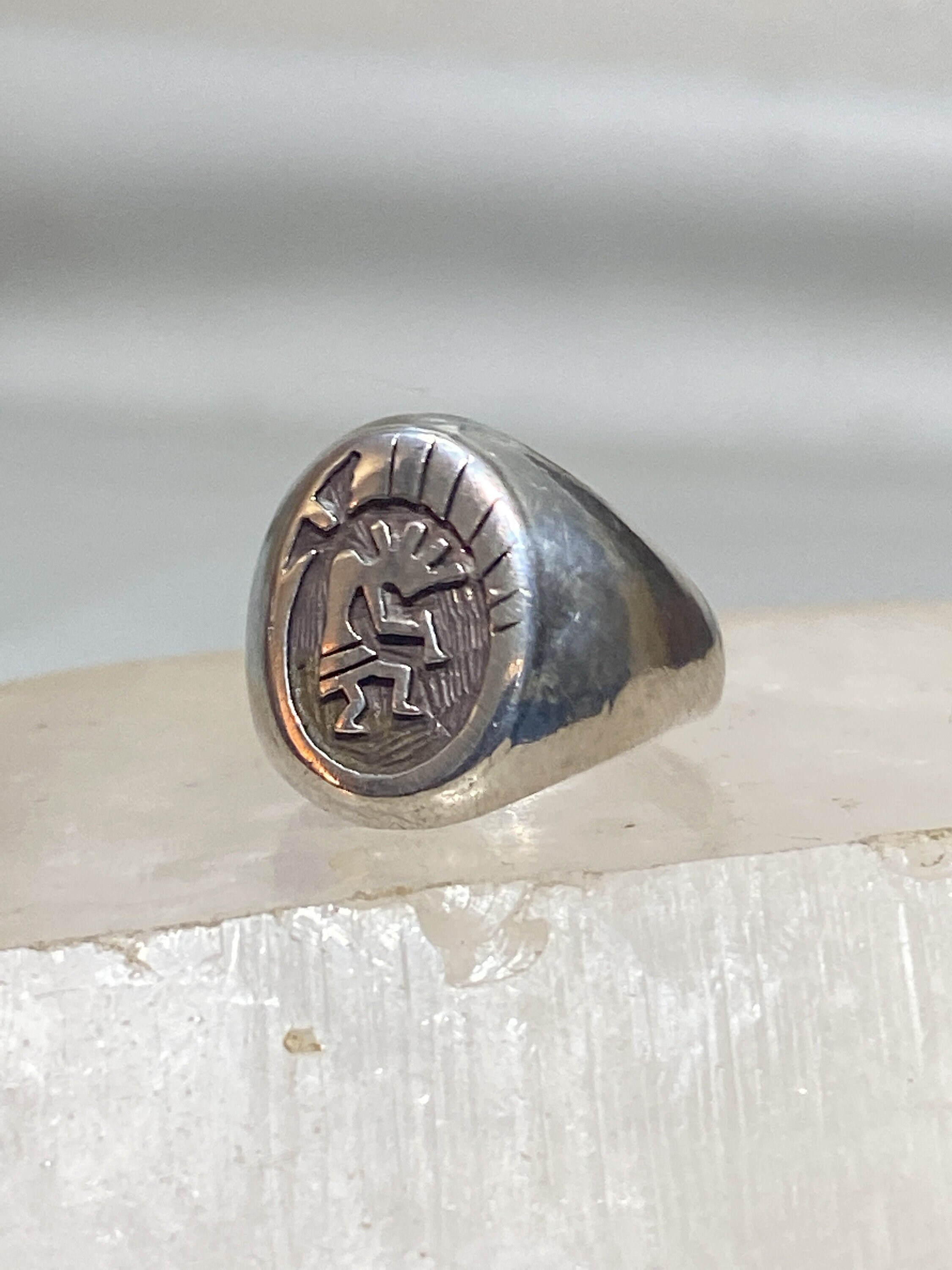Kokopelli Ring Navajo Southwest Sterling Silver Women Men Size - Etsy