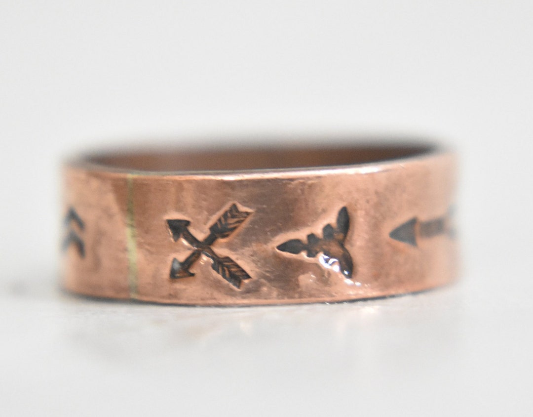 Crossed Arrows Ring Spears Copper Native American Band Size 7 - Etsy