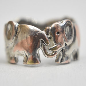 Elephant & Baby Elephant Calf Ring Women Thumb Ring or Thumb | Etsy