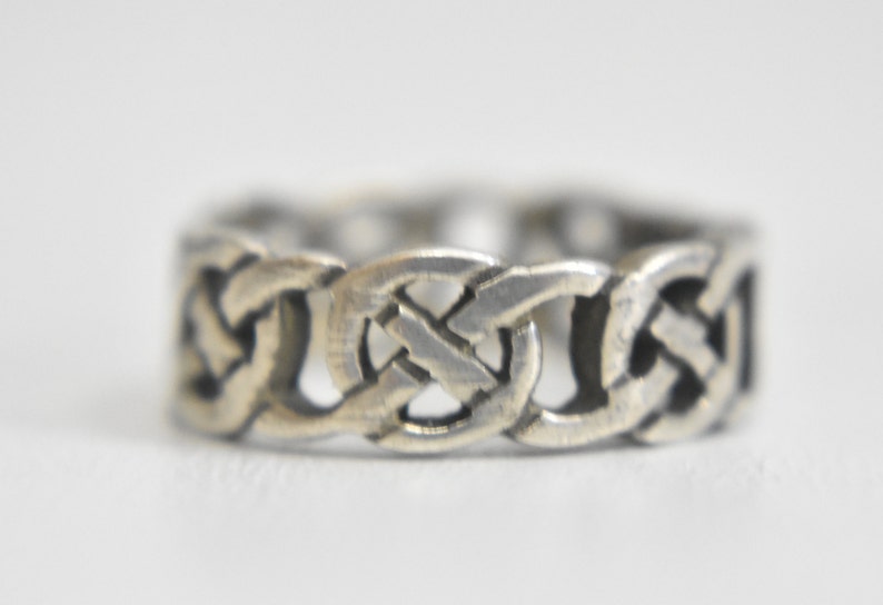 Celtic Ring Irish Knots Thumb Band Sterling Silver Women Size 7.50 - Etsy