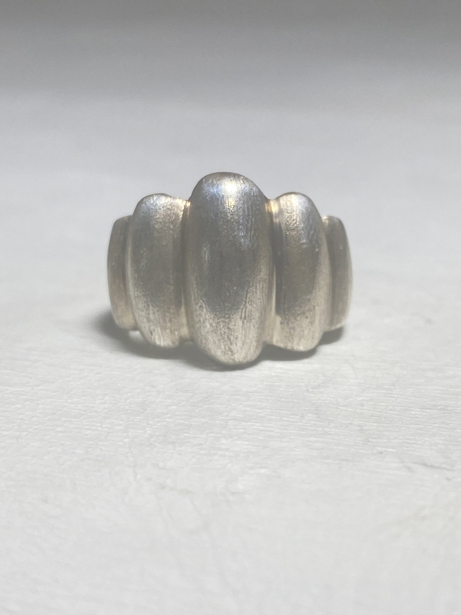 Fluted Ring Sterling Silver Chunky Band Women Size 6.75 - Etsy