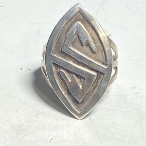 Hopi Ring Long Symbols Sterling Silver Women Girls Size 8.25 - Etsy