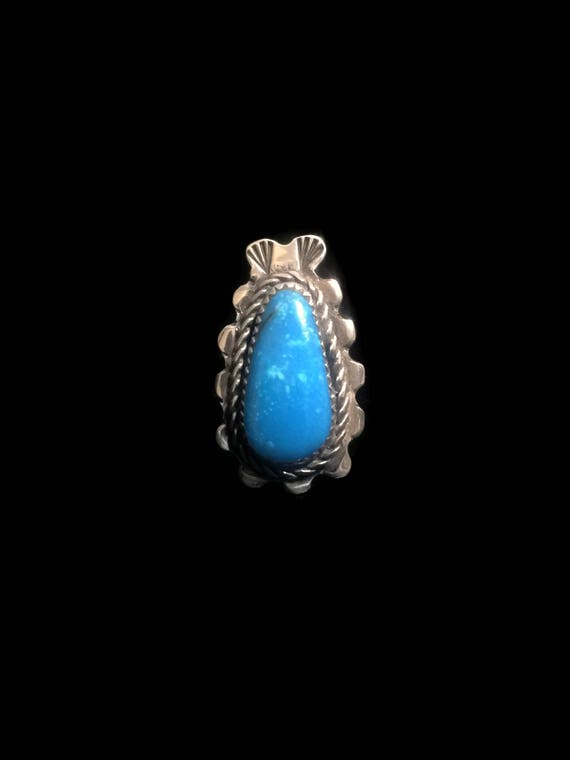 Blue Turquoise Ring Long Turquoise Ring Teardrop Ring… - Gem