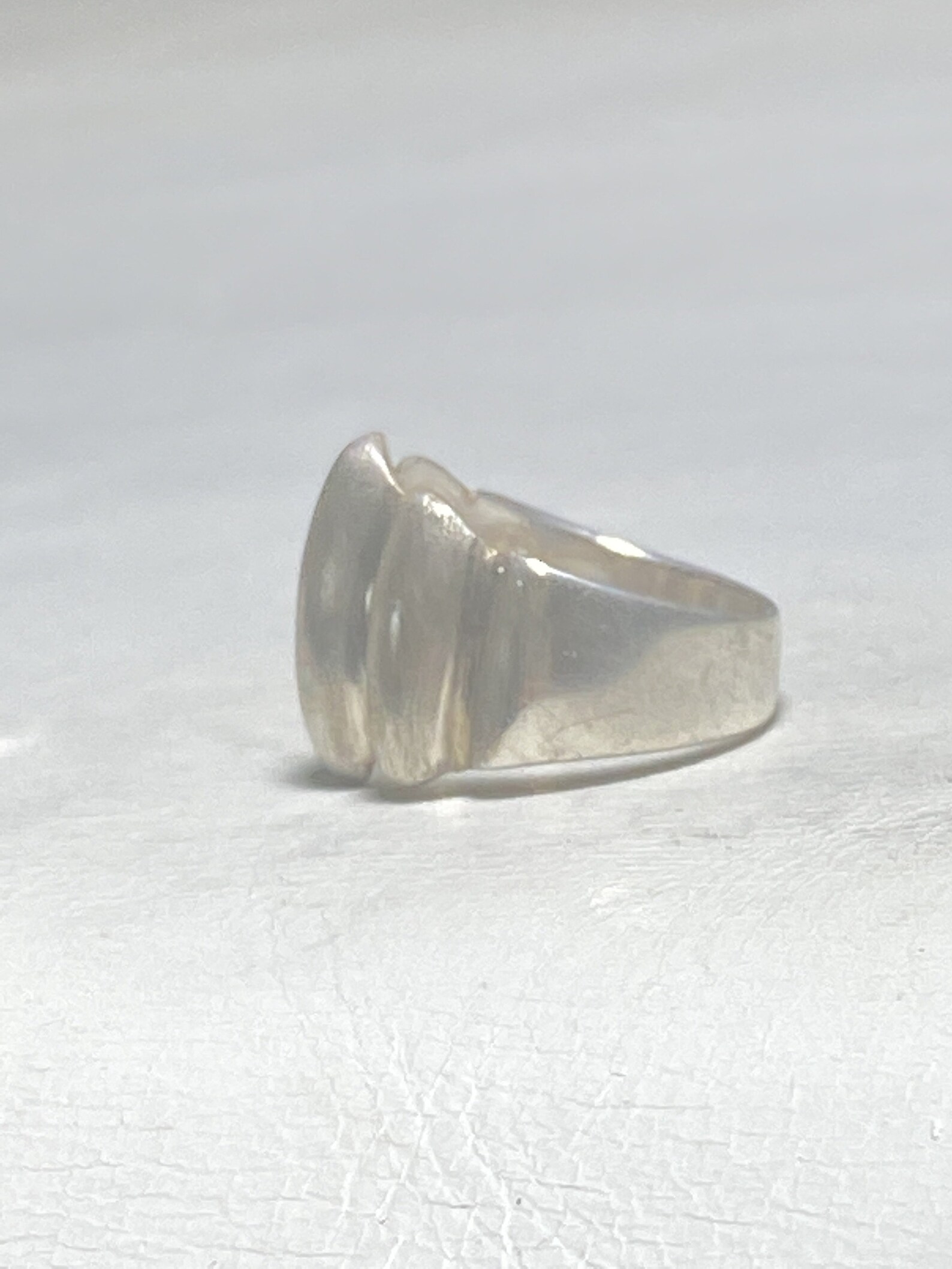 Fluted Ring Sterling Silver Chunky Band Women Size 6.75 | Etsy