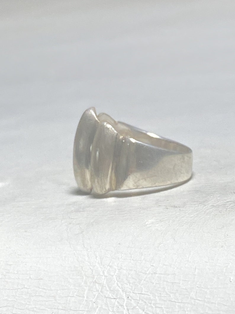 Fluted Ring Sterling Silver Chunky Band Women Size 6.75 | Etsy