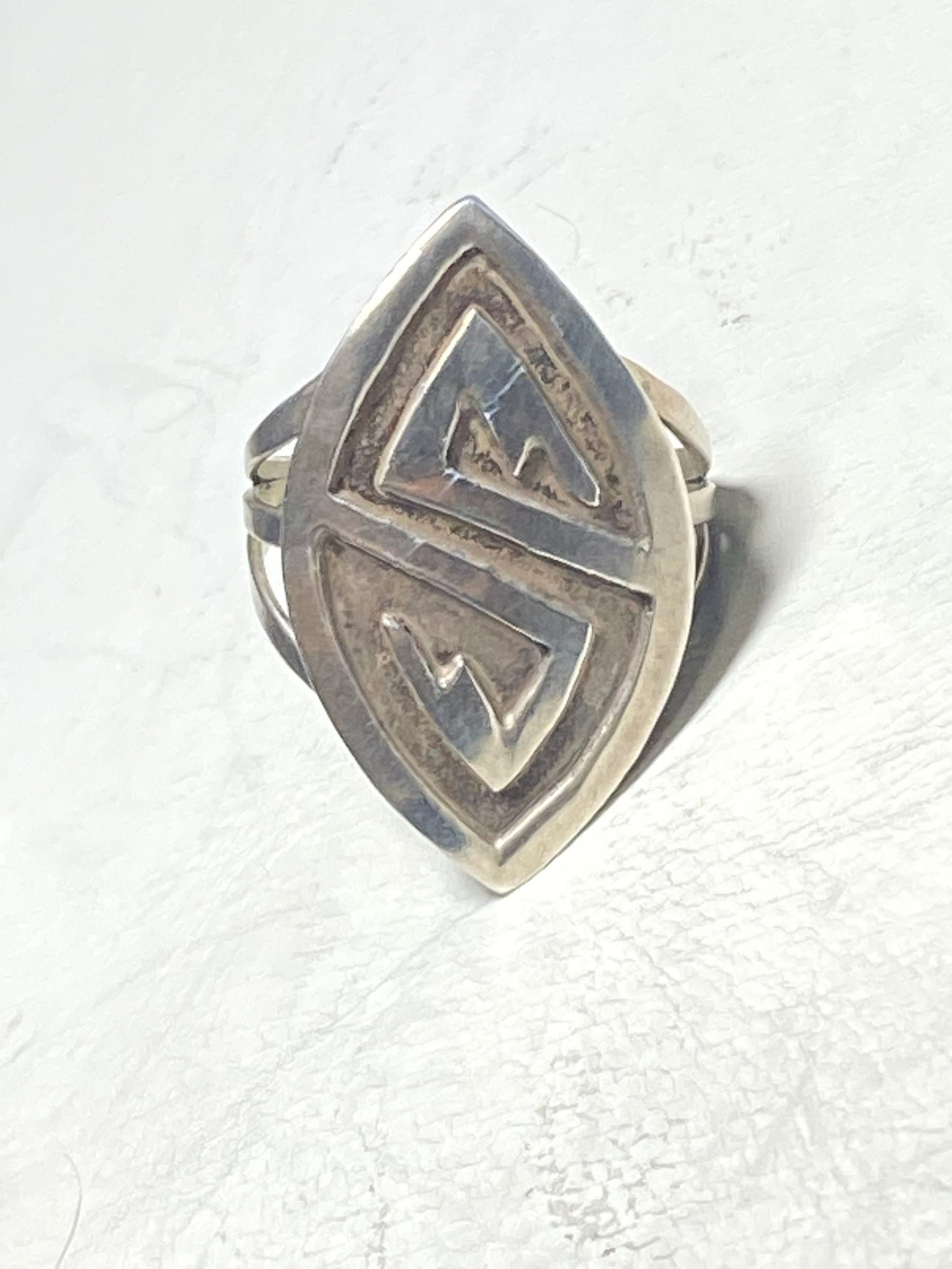 Hopi Ring Long Symbols Sterling Silver Women Girls Size 8.25 - Etsy