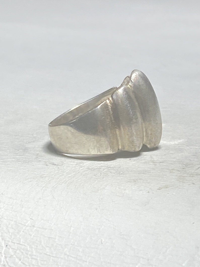 Fluted Ring Sterling Silver Chunky Band Women Size 6.75 | Etsy