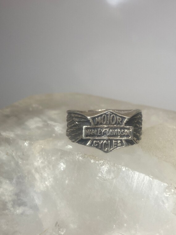 Harley Davidson ring size 11.50 biker band sterling s… - Gem