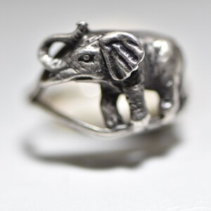 Elephant Ring Animal Pinky Band Sterling Silver Women Girls Size 5.75 ...