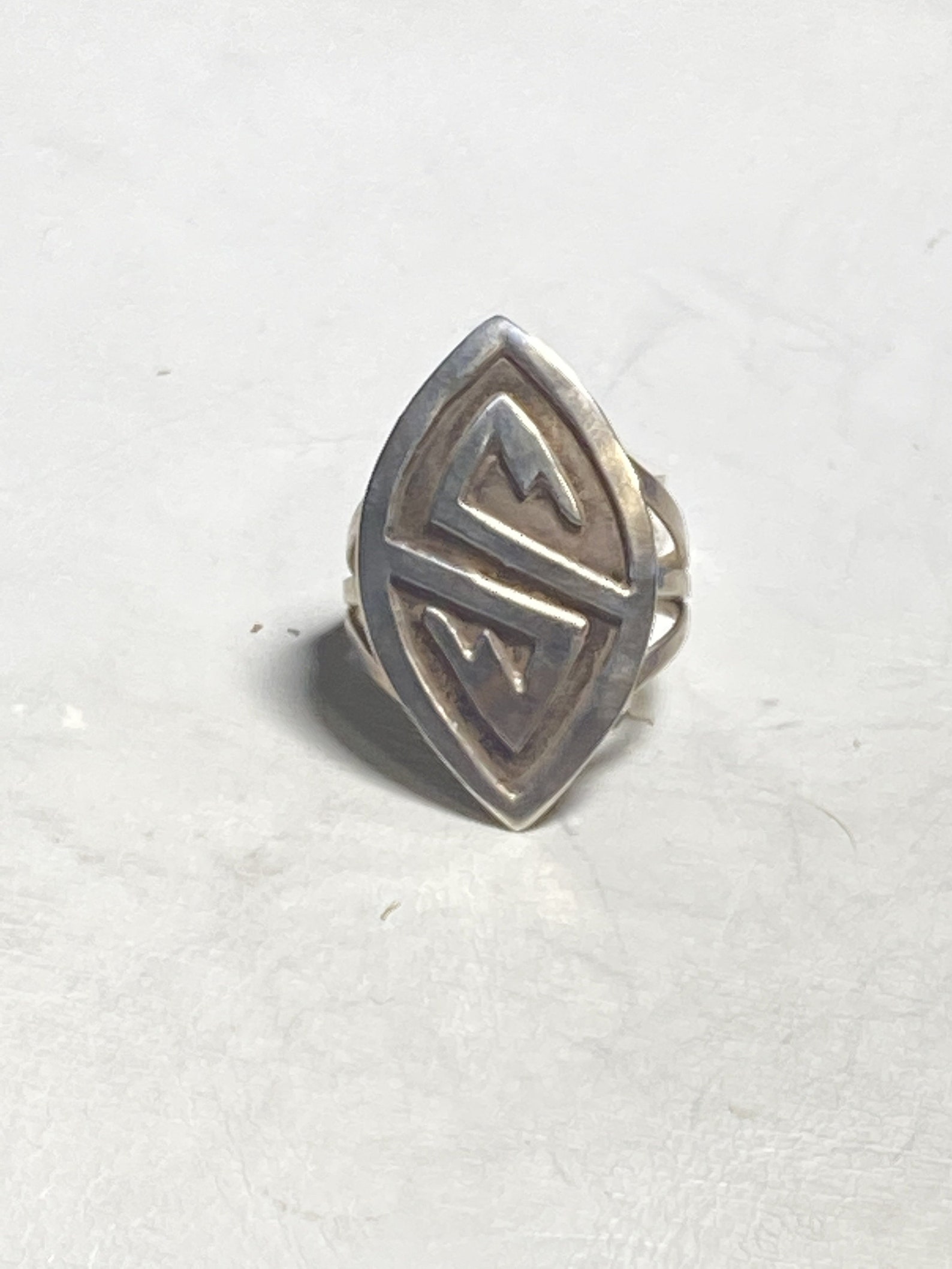 Hopi Ring Long Symbols Sterling Silver Women Girls Size 8.25 - Etsy