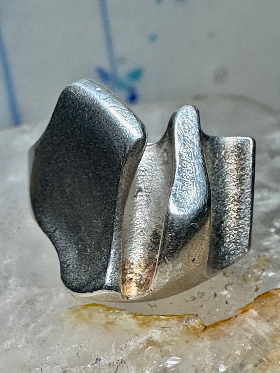 Lapponia ring Brutalist band size 5 sterling silver w… - Gem