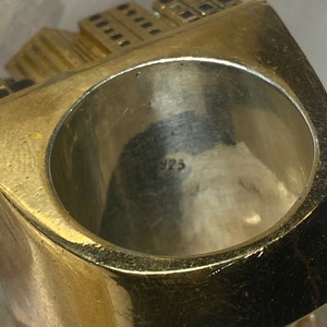 City Scape Ring Size 11.25 Buildings Urban Jungle Architectural Band - Etsy