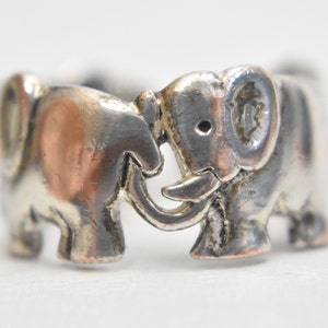 Elephant & Baby Elephant Calf Ring Women Thumb Ring or Thumb | Etsy
