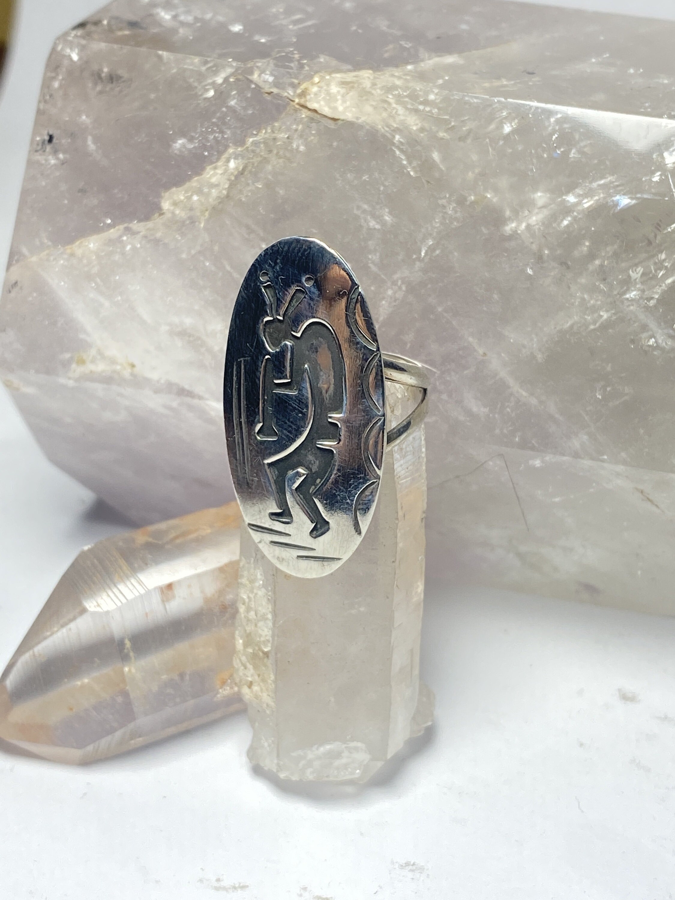 Kokopelli Ring Long Sterling Silver Southwest Women Size 5.75 | Etsy