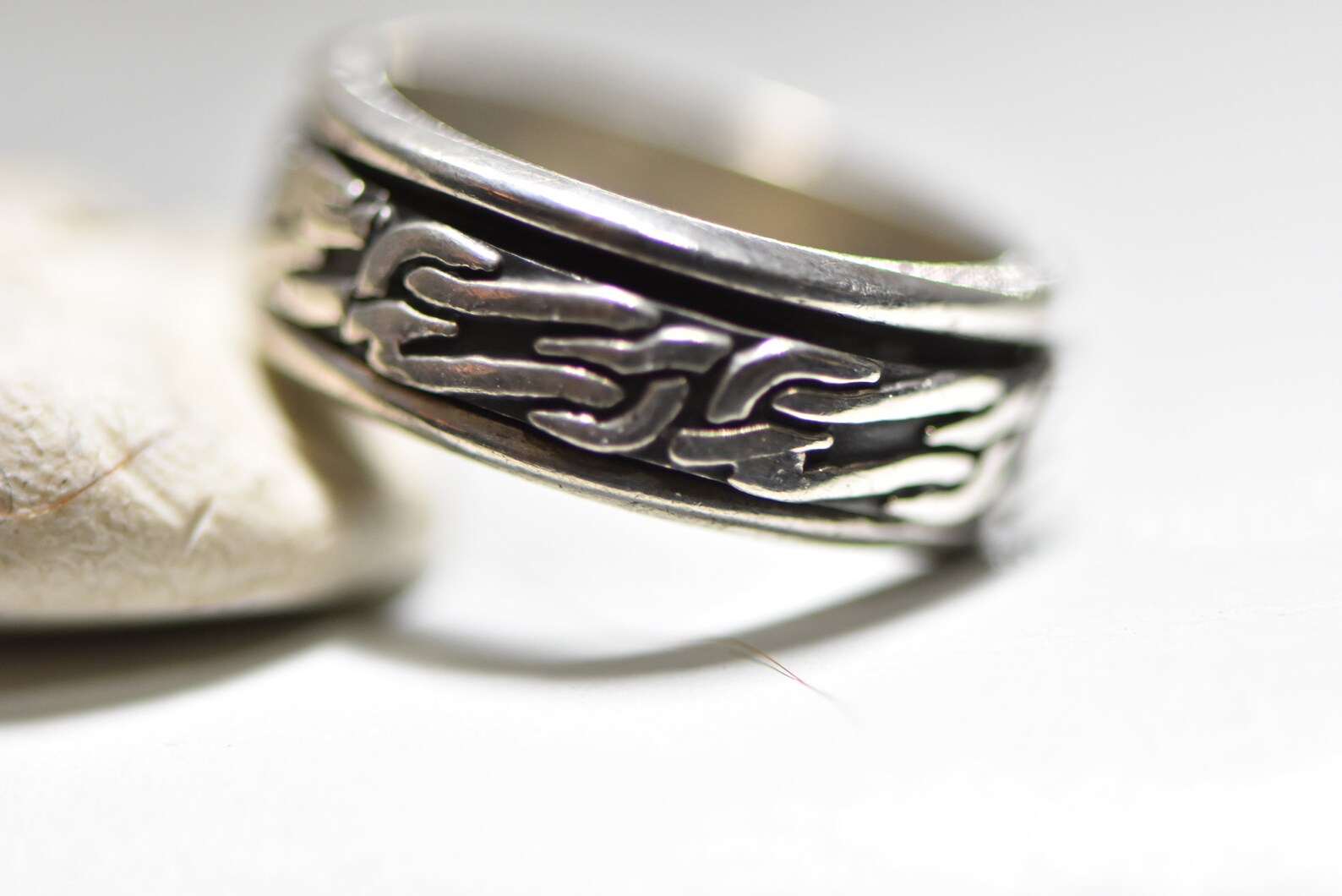 Spinner Ring Chain Rope Band Sterling Silver Women Boys Size 6.50 - Etsy UK