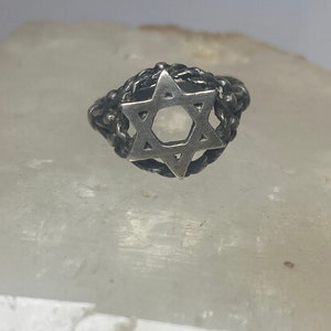 Star of David Ring Religious Judaica Band Sterling Silver Women Girls ...