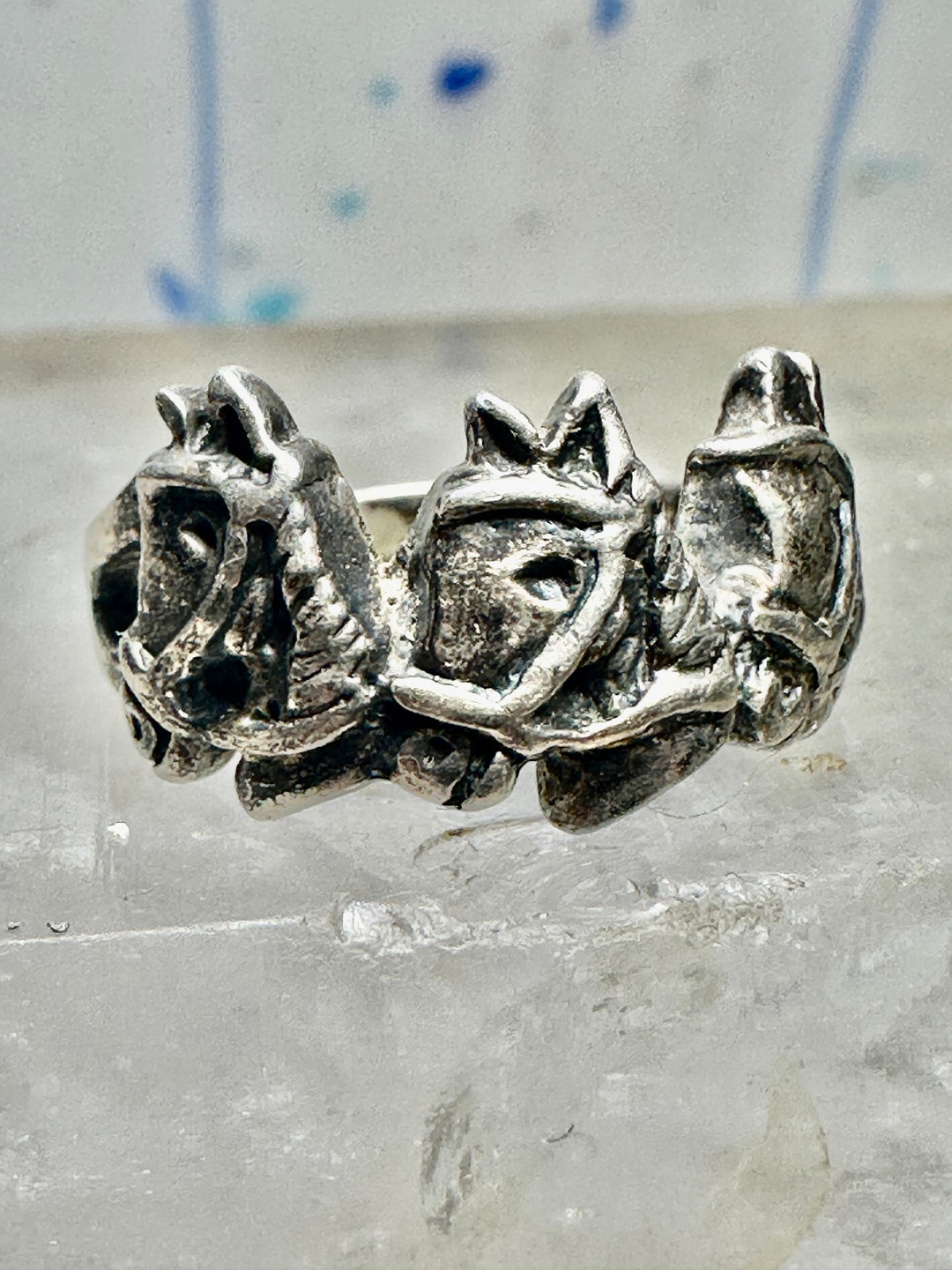 Horse Ring Horses Pinky Cowgirl Band Size 4.75 Sterling Silver Women - Etsy