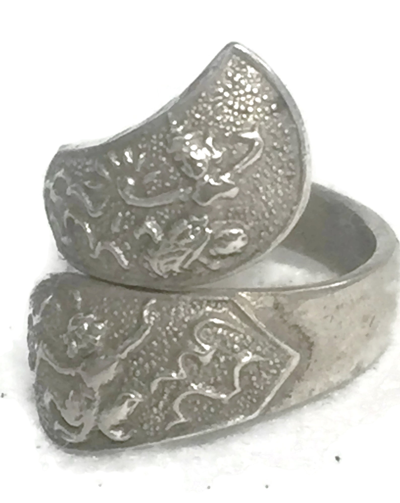 Vintage Siam Sterling Silver Dancer Ring - Size 4 Adjustable Bypass ...