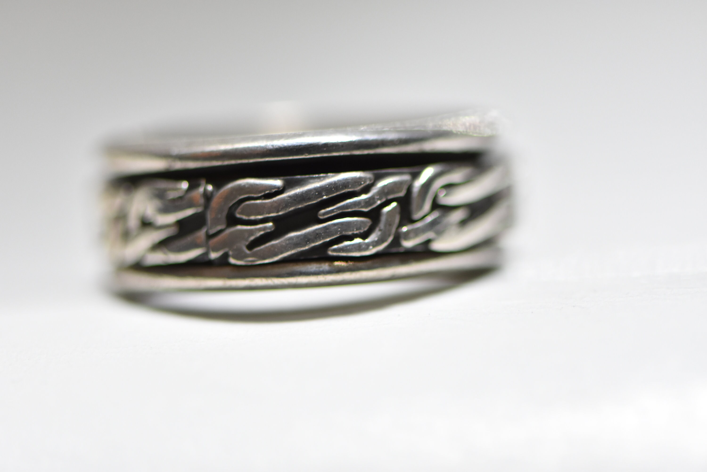 Spinner Ring Chain Rope Band Sterling Silver Women Boys Size 6.50 - Etsy UK