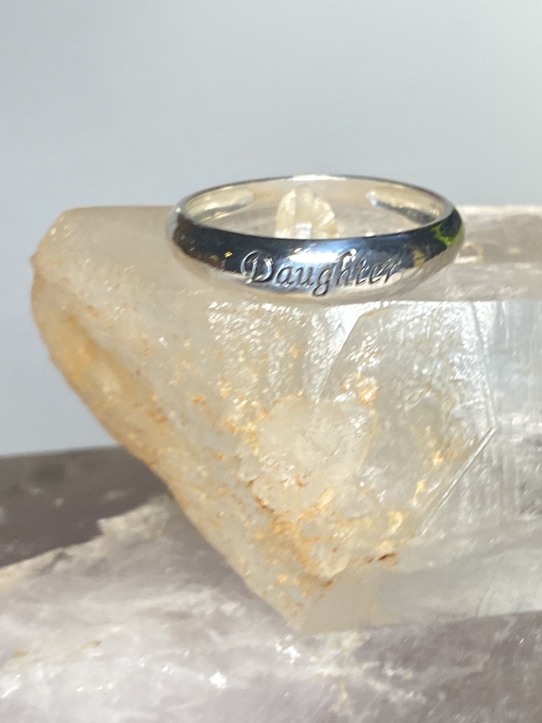 Daughter Ring Word Band Love Friendship Sterling Silver Women Daughters ...