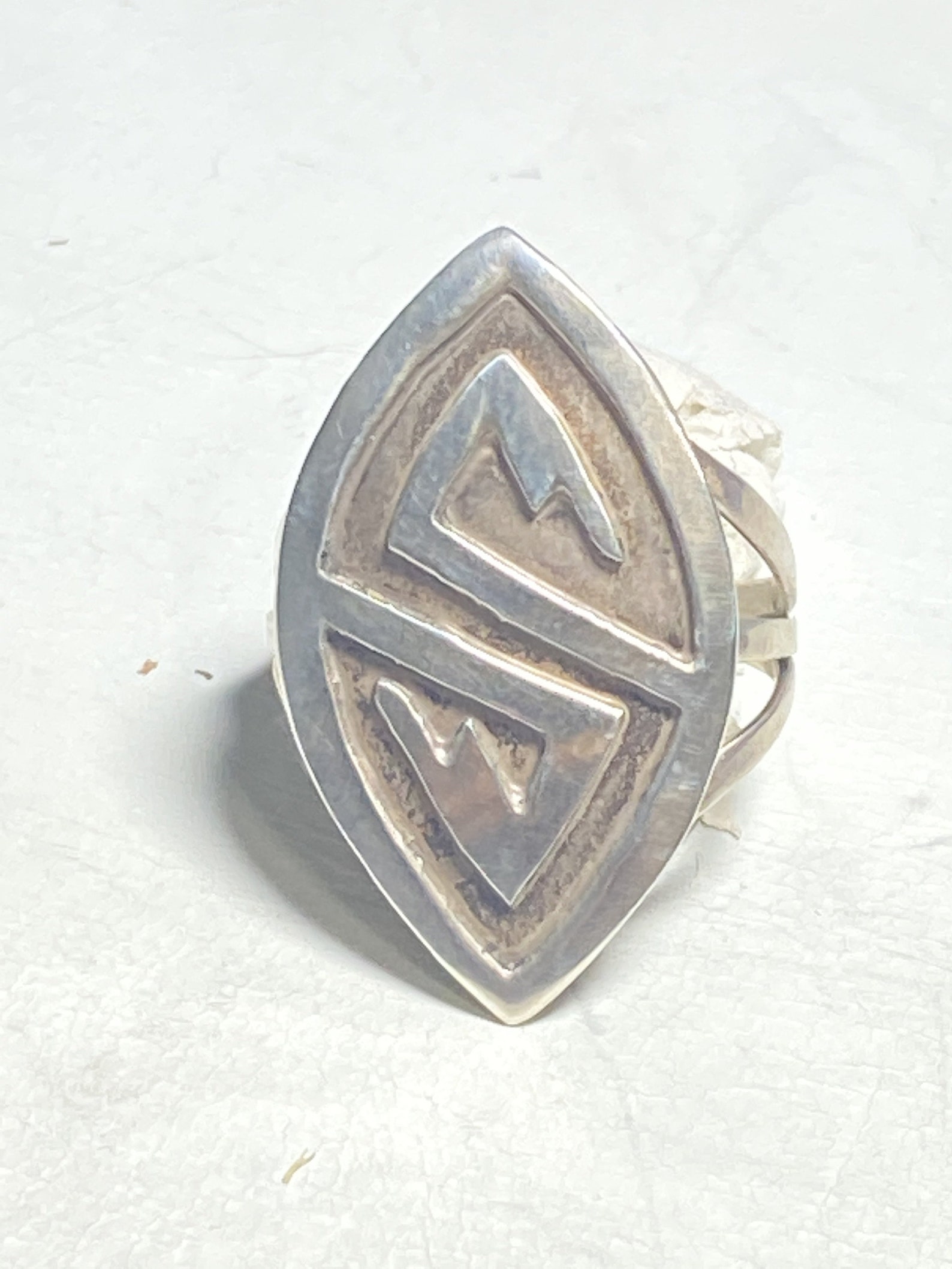Hopi Ring Long Symbols Sterling Silver Women Girls Size 8.25 - Etsy