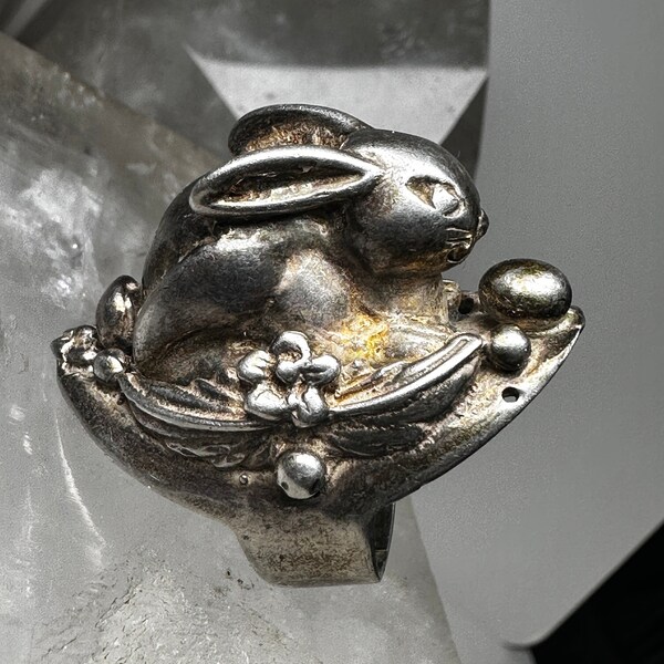 Rabbit Ring - Etsy