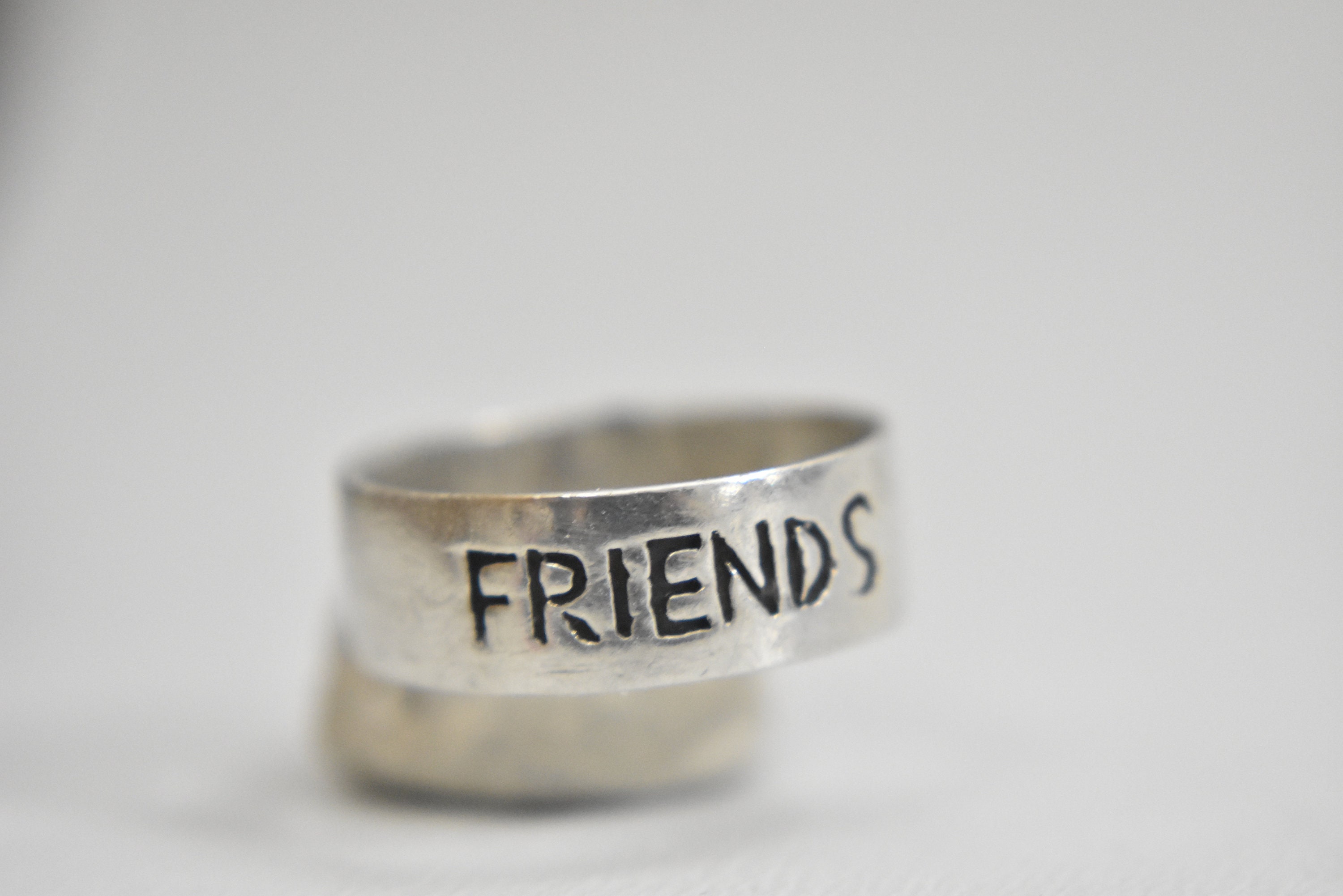 Friends ring friendship sterling silver band girls boys women | Etsy