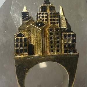 City Scape Ring Size 11.25 Buildings Urban Jungle Architectural Band - Etsy