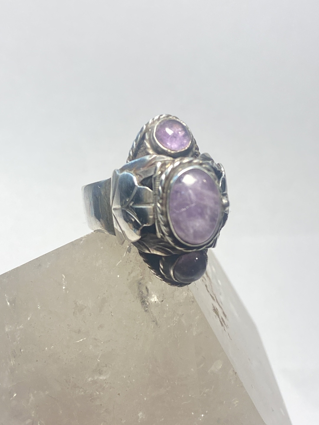 Poison Ring Mexico Amethyst Sterling Silver Women Girl Size 8.50 Adj - Etsy