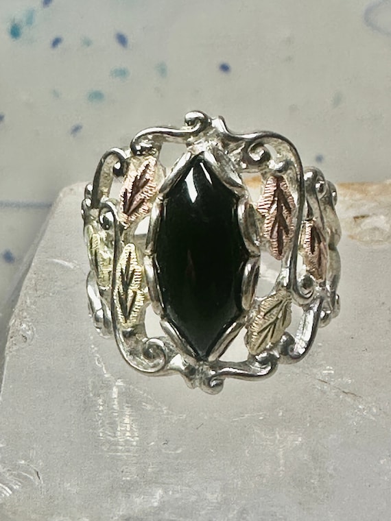 Black hills gold onyx ring store