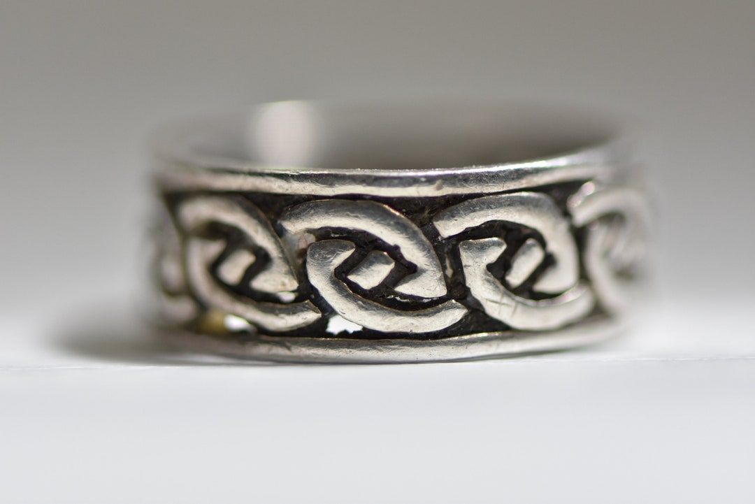 Celtic Band Irish Knot Ring Wedding Sterling Silver Women Men Size 9.50 ...