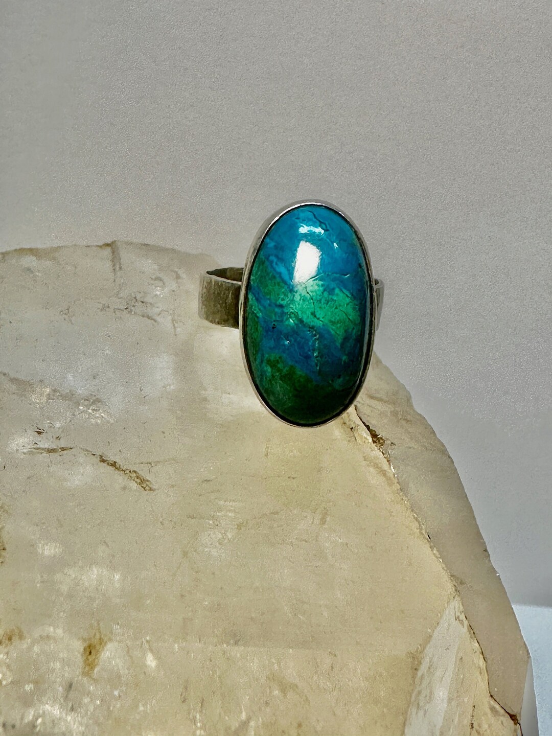 Azurite? Ring or Turquoise? Size 9.75 Sterling Silver Women - Etsy