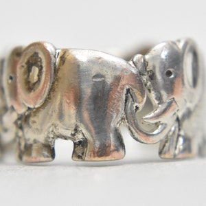 Elephant & Baby Elephant Calf Ring Women Thumb Ring or Thumb | Etsy