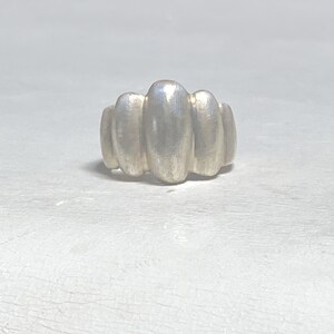 Fluted Ring Sterling Silver Chunky Band Women Size 6.75 - Etsy