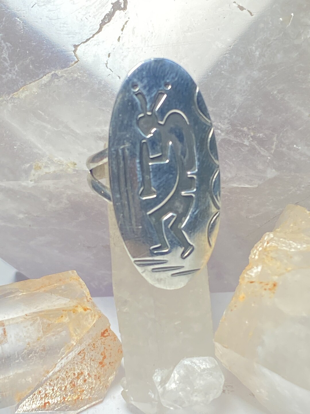 Kokopelli Ring Long Sterling Silver Southwest Women Size 5.75 - Etsy