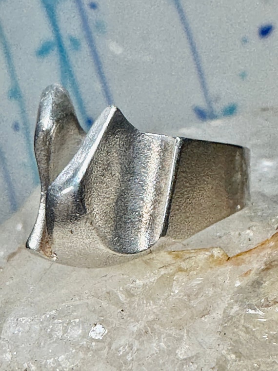 Lapponia ring Brutalist band size 5 sterling silver w… - Gem