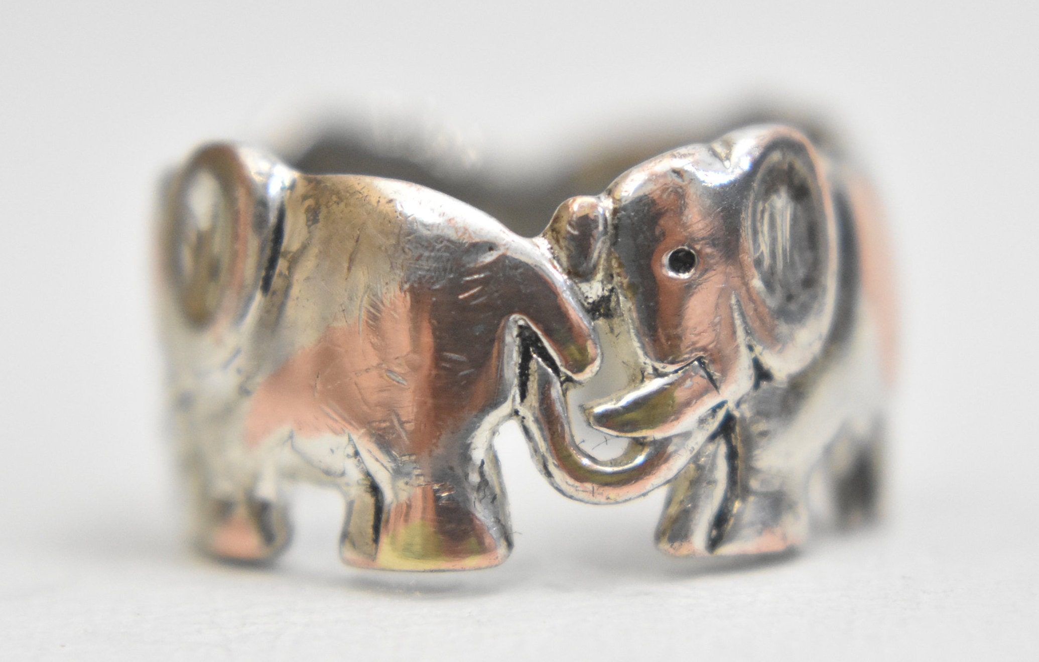 Elephant & Baby Elephant Calf Ring Women Thumb Ring or Thumb | Etsy