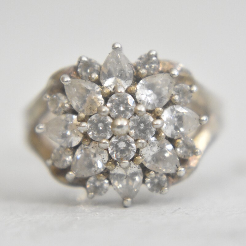 Silver Cocktail Ring - Etsy