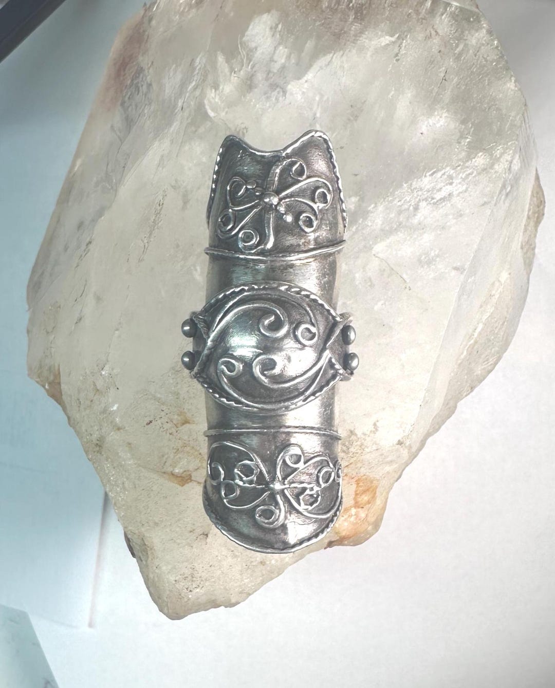 Armor Ring Articulated Full Finger Renaissance Fairs Vintage Size 7 ...