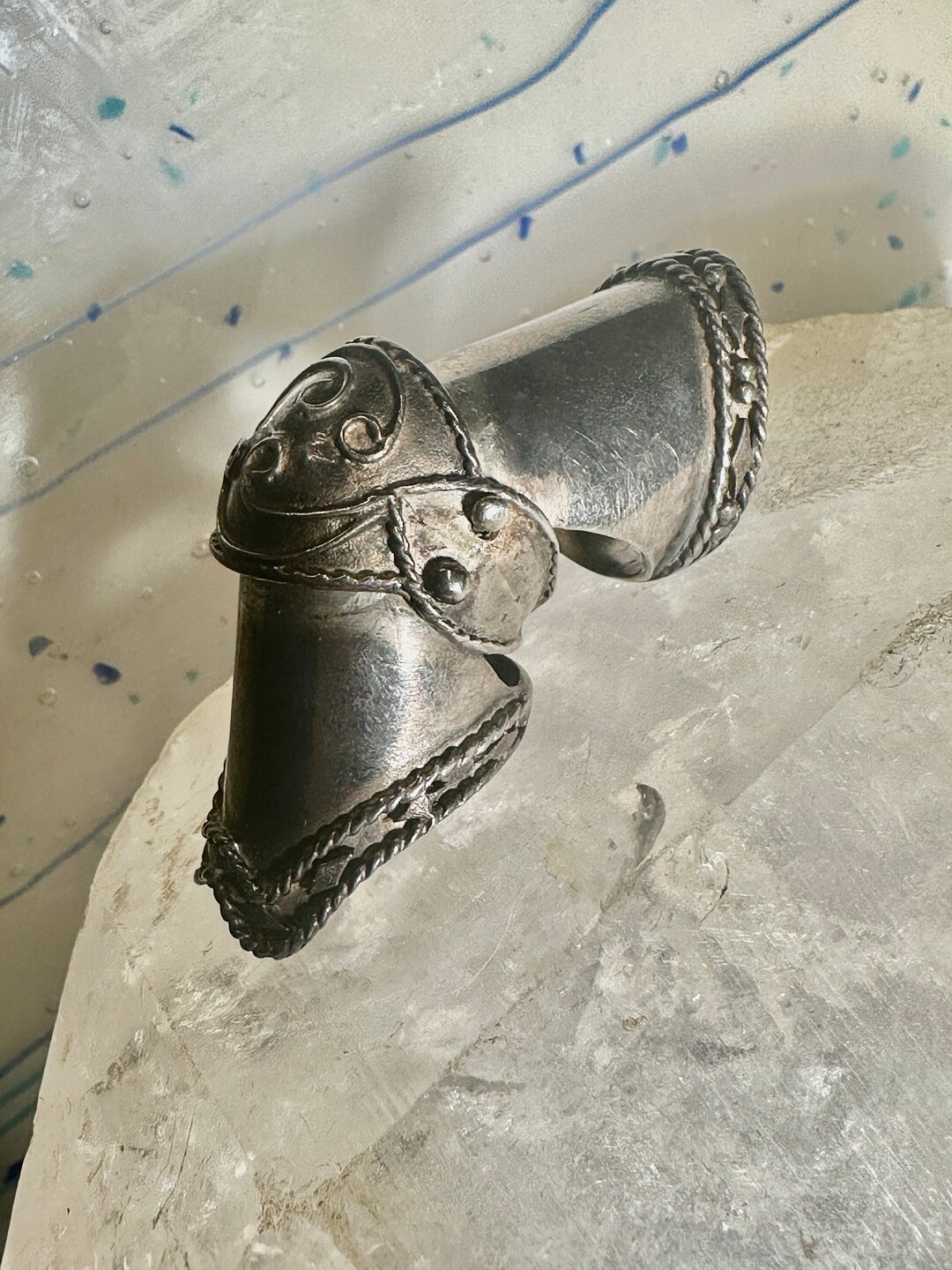 Armour Ring Size 6 Medieval Renaissance Festival Full Finger Knuckle ...