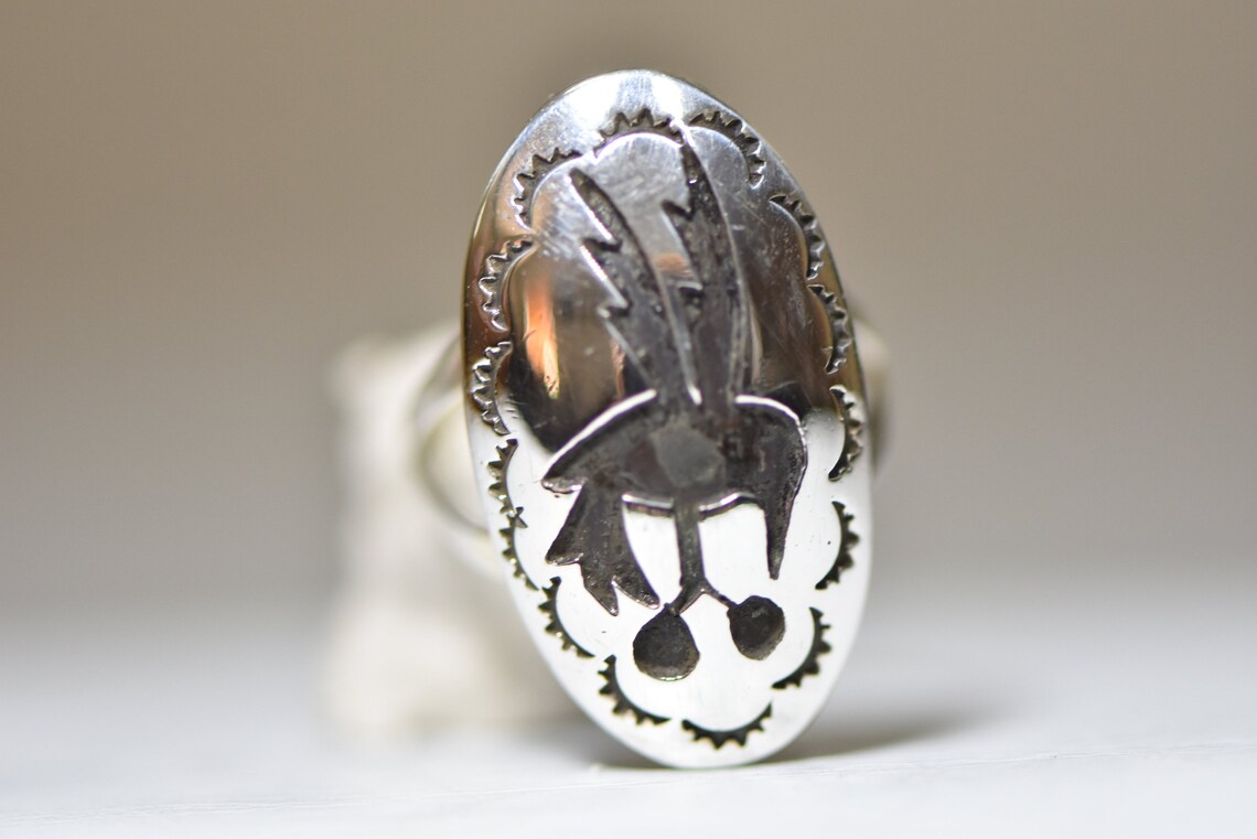 Road Runner Ring Hopi Tribal Long Sterling Silver Women Girls - Etsy