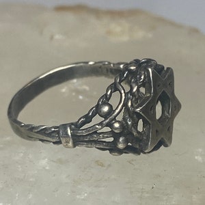 Star of David Ring Religious Judaica Band Sterling Silver Women Girls ...